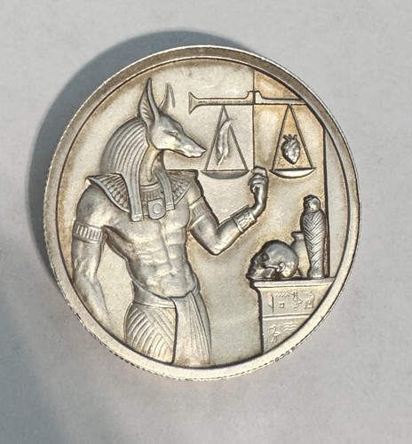 Egyptian God Series #2 Anubis Coin 2 Troy Oz .999 Fine Silver Round ...