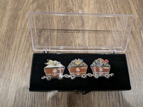 2002 SALT LAKE CITY OLYMPICS PINS SET Mascots Mining Powder Copper Coal ...