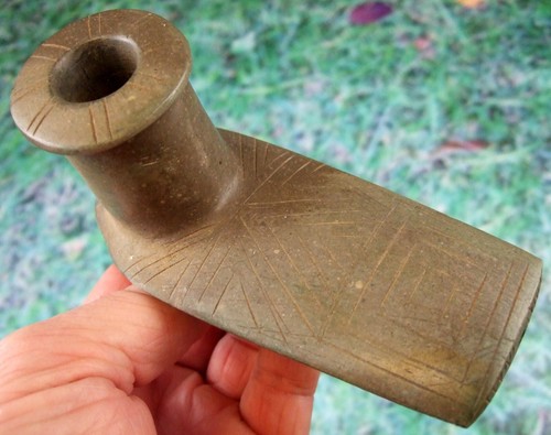 Super Fine Museum Grade Engraved Ohio Platform Pipe with Insight COA ...