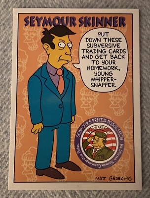 1994 Skybox Bongo The Simpsons Character Trading Card #S1 Seymour ...