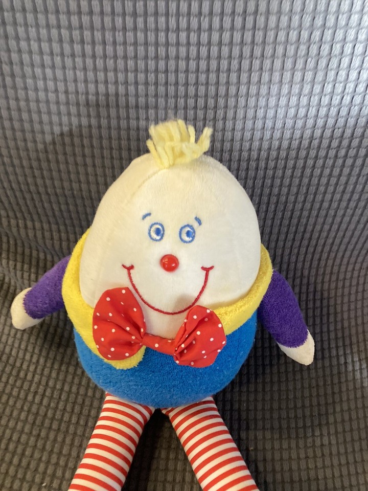 Vintage Eden Primary Colors Humpty Dumpty Egg Baby Rattle Plush Toy 13” Lovey | eBay