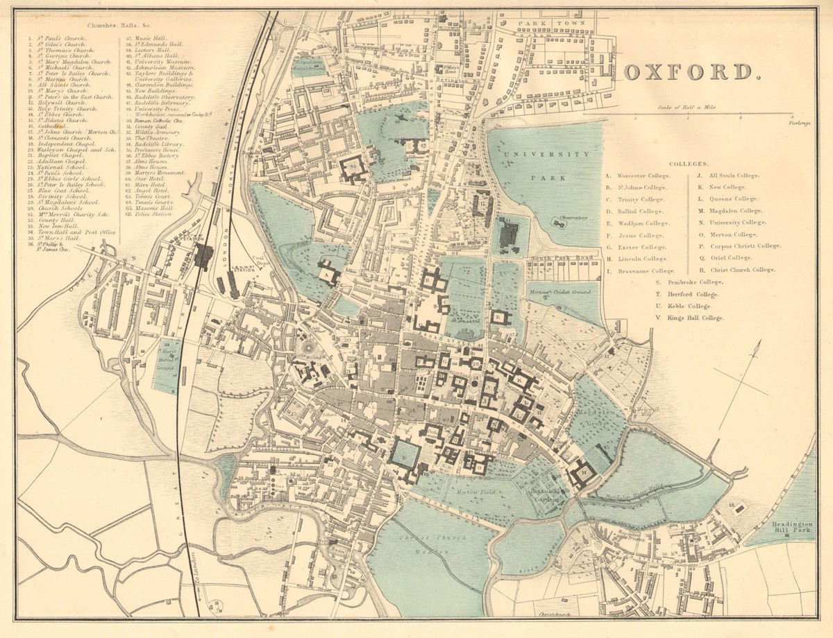 Oxford City Centre Map Oxford City Center: Over 52 Royalty Free