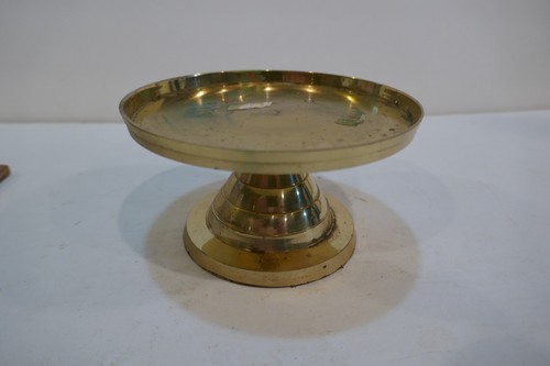 Vintage Small Solid Brass Pillar Candle Holder 3” Tall For up to 5in ...