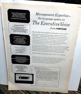 1971 Fortune Executive Voice 70s advertisement Original Print Ad ...