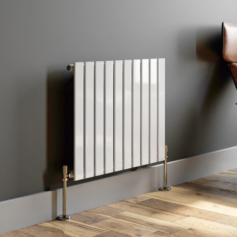 Designer Radiator Vertical Horizontal White Flat Panel Oval Column ...