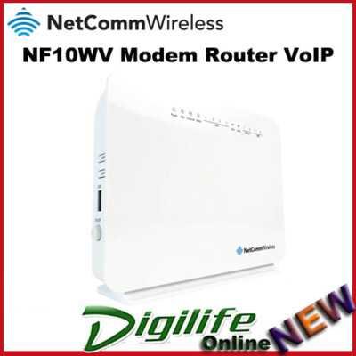 NetComm NF10WV VDSL2/ADSL2+ Wireless N300 2xFXS VoIP Modem Router | eBay