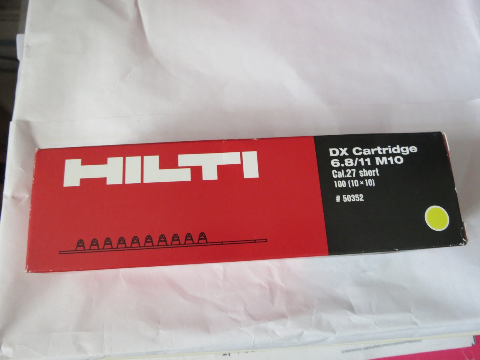 Hilti 50352 6,8/11 DX Cartridge - Yellow, Pack of 100 for sale online ...