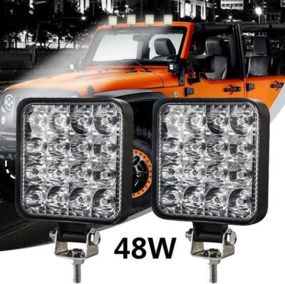 LED Arbeitsscheinwerfer KFZ 2X 48W 12V 24V Auto Strahler Traktor ...