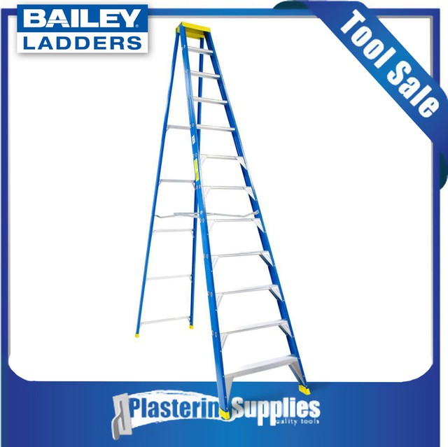 Bailey Ladders 3.6m 12 Step Fibreglass 150Kg Single Sided Ladder RFSS ...