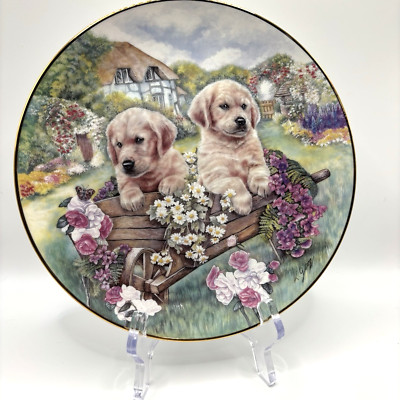 Vintage Hamilton Collection Little Gardeners Cottage Puppies Collector ...