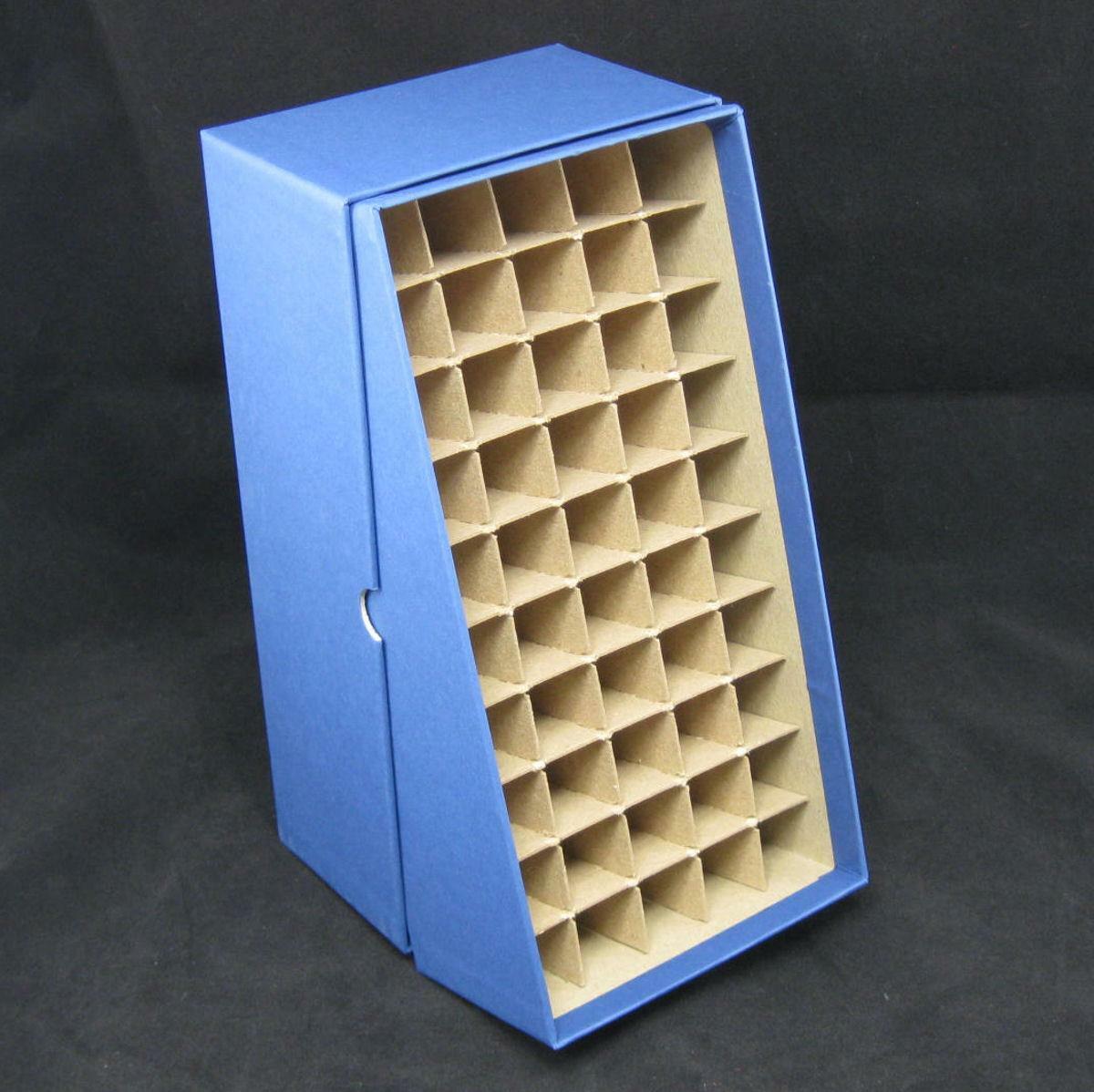 Nickel Square Coin Tube or Roll Storage Box w/Dividers Holds 50 | eBay