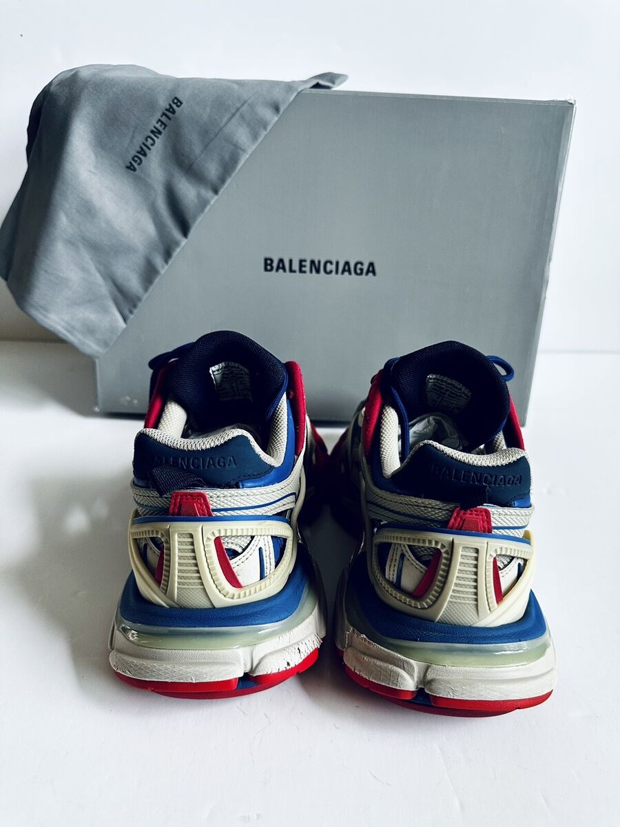 Balenciaga Multi Leather And Mesh Track.2 Open Sneakers Balenciaga Multi Leather And Mesh Track.2 Open Sneakers