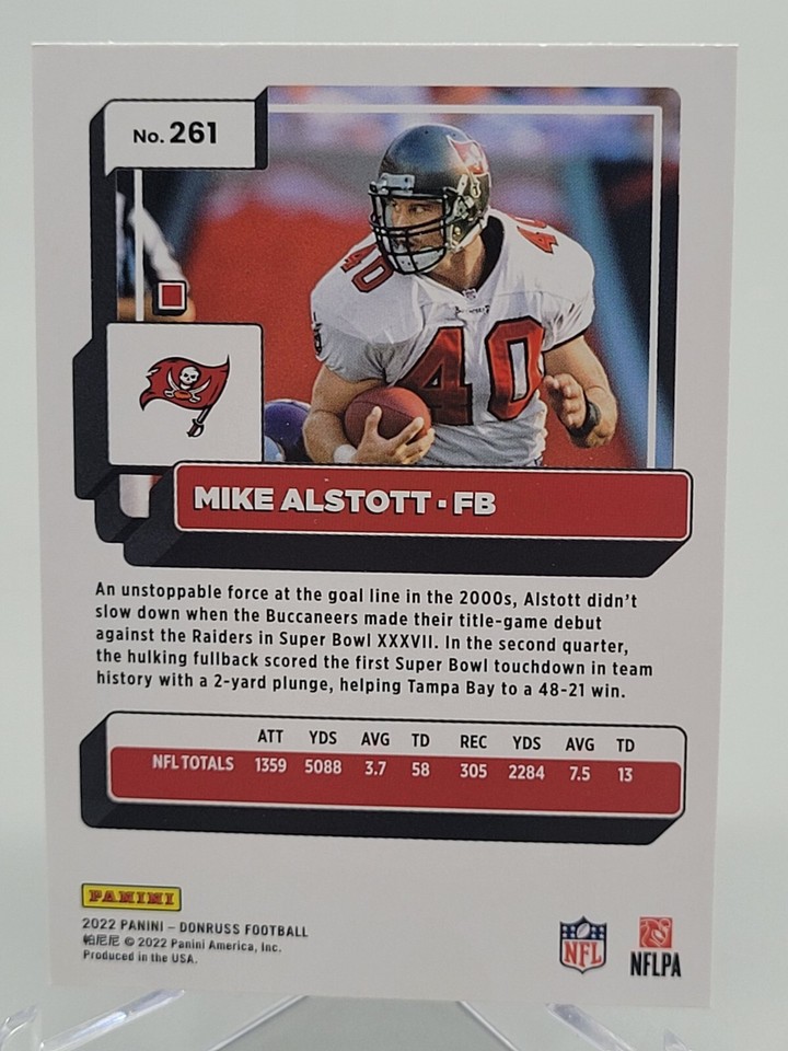 2022 PANINI DONRUSS MIKE ALSTOTT BASE FOOTBALL CARD TAMPA BAY ...