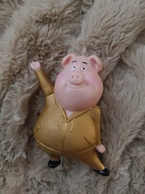 SING Gunter McDonalds Toys Gold Disco Pig Singing 2016 GUC | eBay