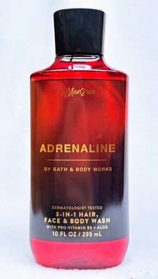 1 Bath Body Works ADRENALINE MEN 3-in-1 Hair Face Body Wash Shower Gel ...