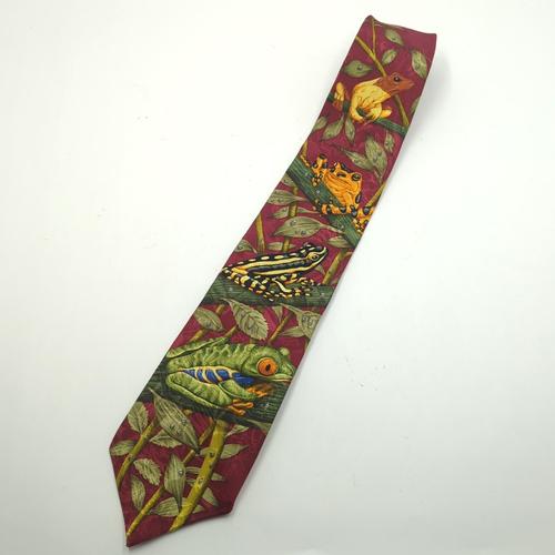 Endangered Species Tie "Bruce's Rainforest" 1996 Marc Dennis 100% Silk ...