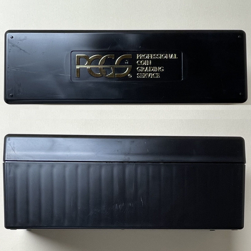 Official PCGS 20 Graded Coin Slab Black Plastic Slotted Storage Box ...