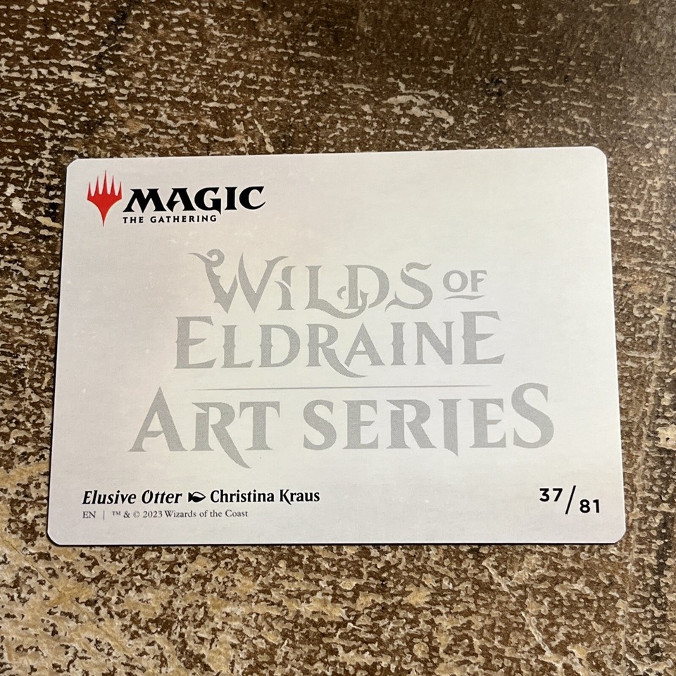 Elusive Otter 37/81 (Gold Signature Art Card) MTG Eldraine FRESH | eBay