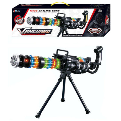 M134 LASER LIGHT GATLING GUN TOY LIGHTS, SOUND & STAND (B) | eBay