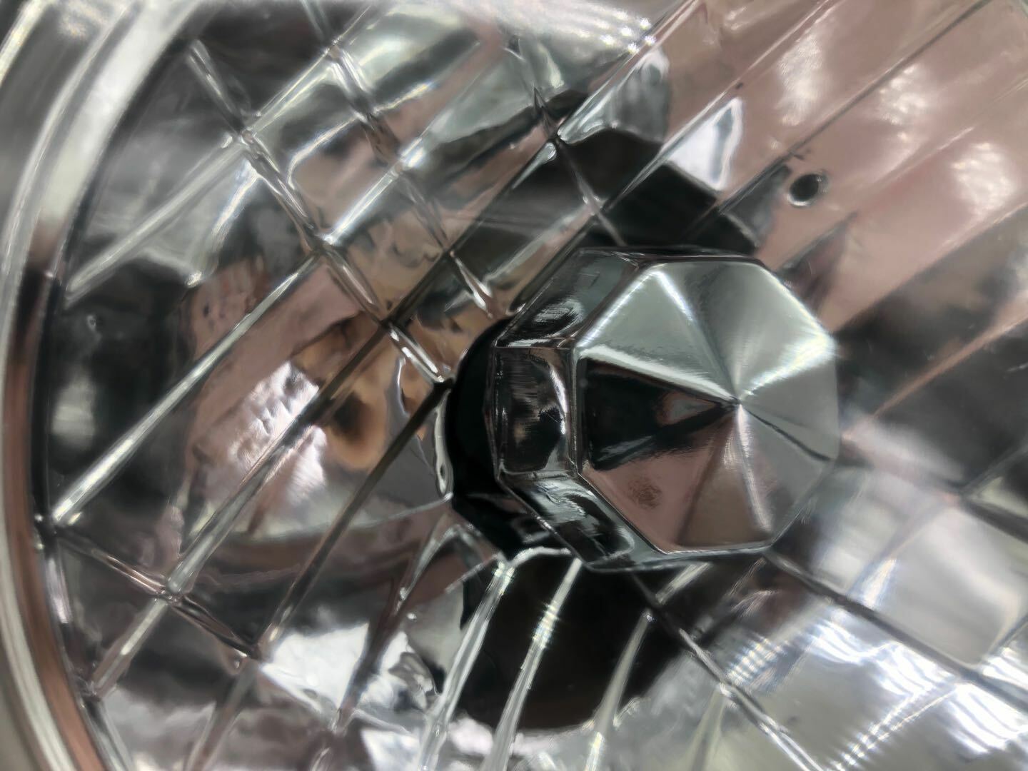 Pair 7"Inch Universal Round Cut Chrome Clear Glass Lens Diamond ...