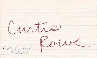 Curtis Rowe UCLA Celtics Pistons signed Autographed 3x5 Index card ...