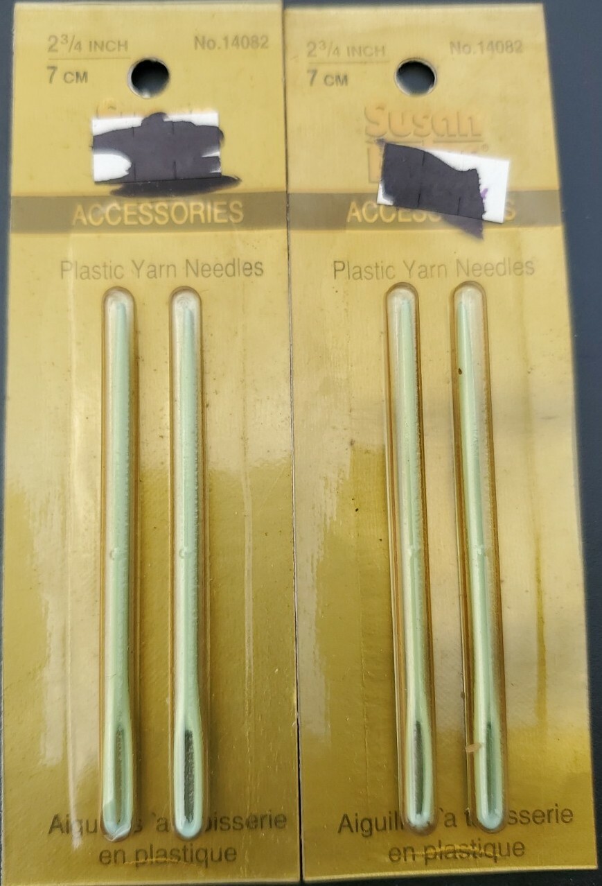 2 pack SUSAN BATES SBT14082 BATES PLASTIC YARN NEEDLE 2 75 (4 needles ...