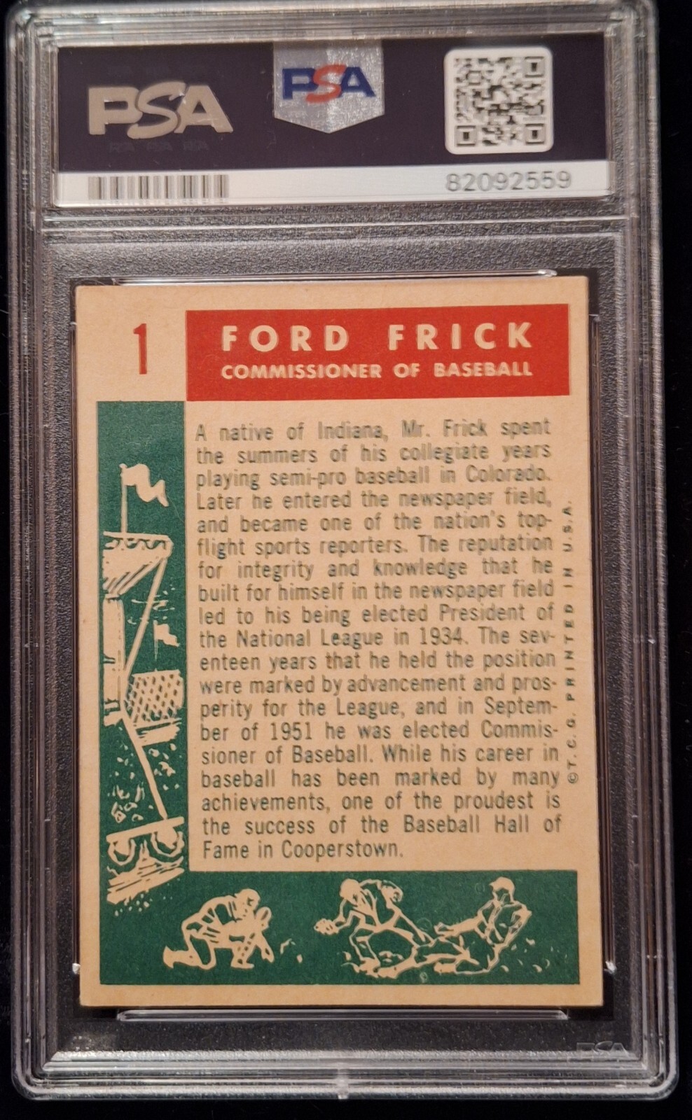 1959 Topps - #1 Ford Frick (RC) for sale online | eBay