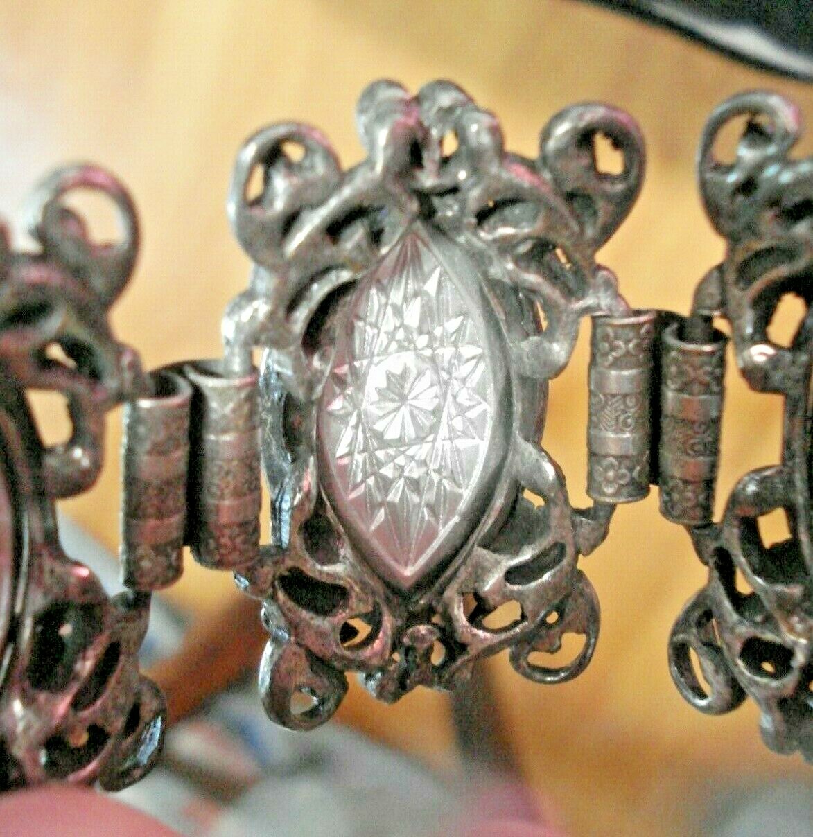 RARE 1950's Elizabeth Morrey Etched Art Glass Marquee… - Gem