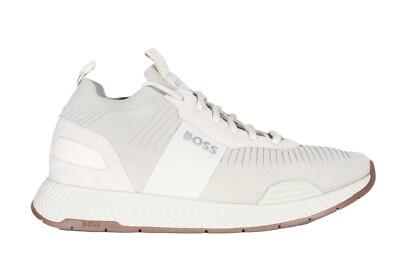 HUGO BOSS Titanium_Runn_Knst_N Men’s Sneakers in Open White 50498245 ...