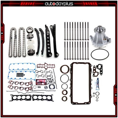 Timing Chain Kit Water Pump Full Gasket Set For 97-98 Ford E-350 ...