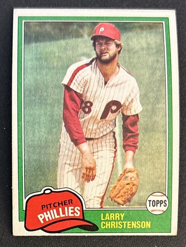 1981 Topps Larry Christenson Baseball Card #346 Phillies Pitcher Fair O ...