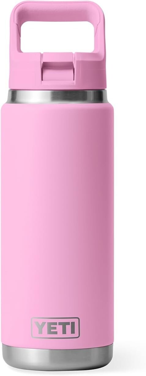 YETI Rambler 26oz 760ml Water Bottle with Straw Cap *Power Pink ...