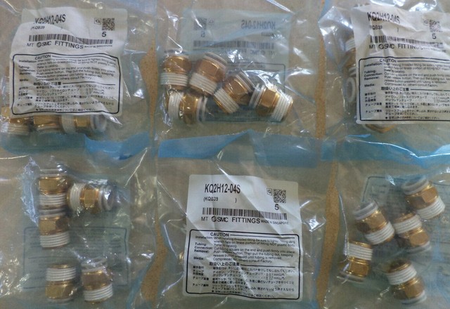 SMC Kq2h12-04s Fitting Kqb39 Each Bag Has 5 Pcs 12mm OD 1/2" RPT for ...