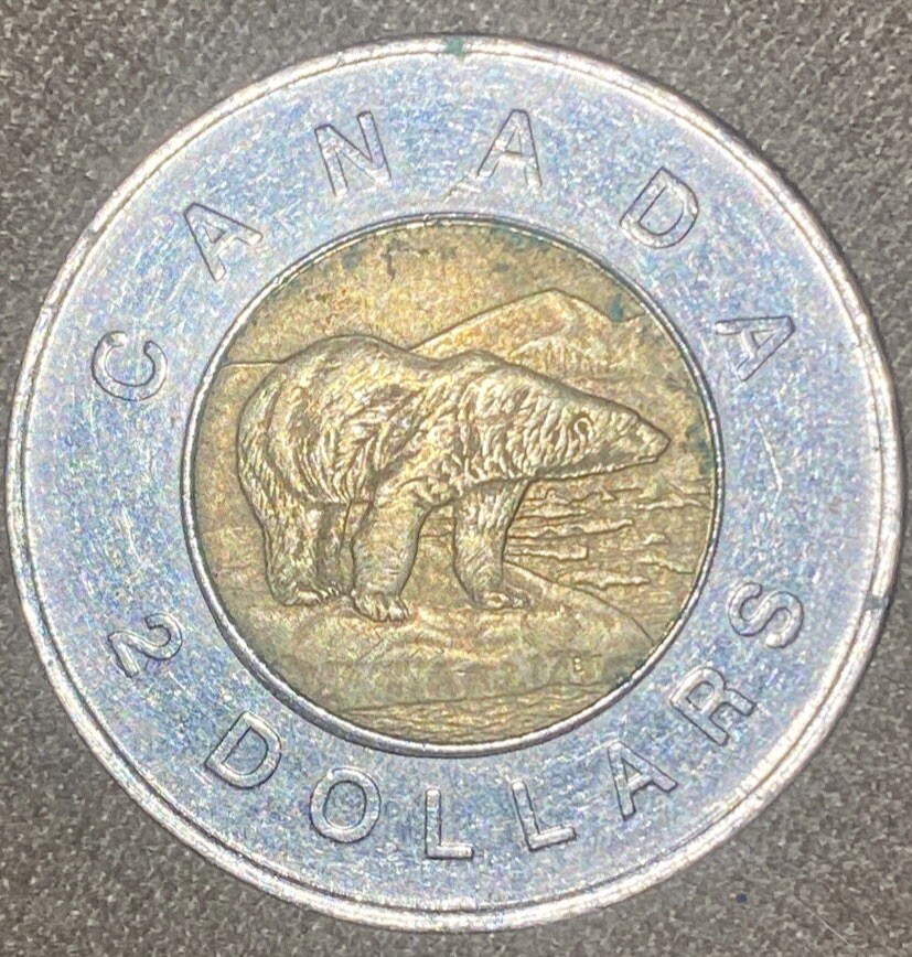 1996 Canada $2 Dollars Off Center Error | eBay
