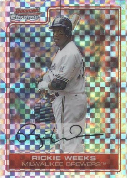 2006 Bowman Chrome - Rickie Weeks #156 X-Fractor /250 for sale online ...