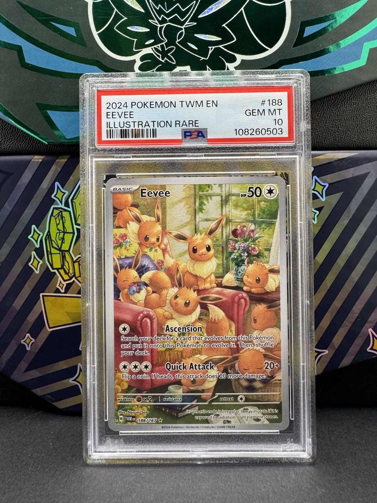 Eevee 2024 Scarlet & Violet: Twilight Masquerade #188/167 Illustration ...