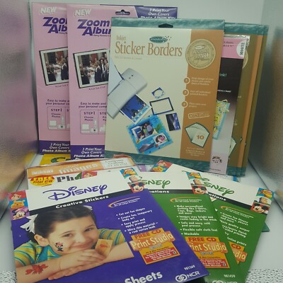 Huge Lot Vintage Computer Inkjet Printer Craft Disney Crafter's Image ...