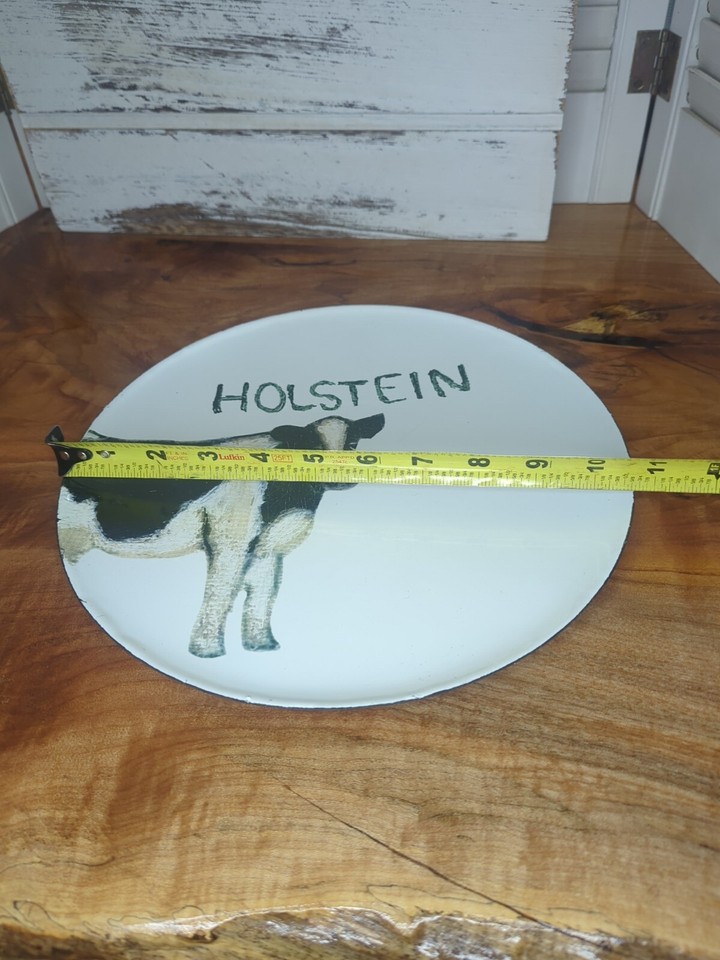 NEW Enameled cow plate "Holstein" Farmhouse Plate Cottage Country | eBay