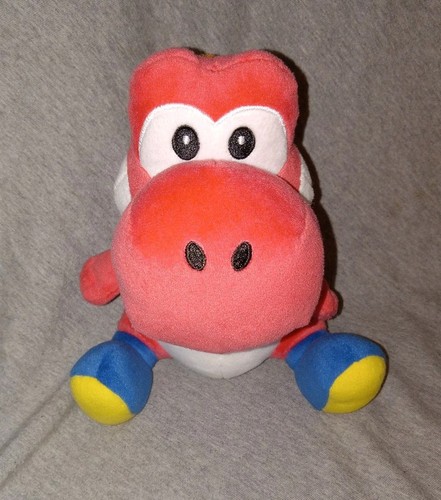 Yoshi Red Plush Stuffed Toy 8" Super Mario Brothers Nintendo | eBay