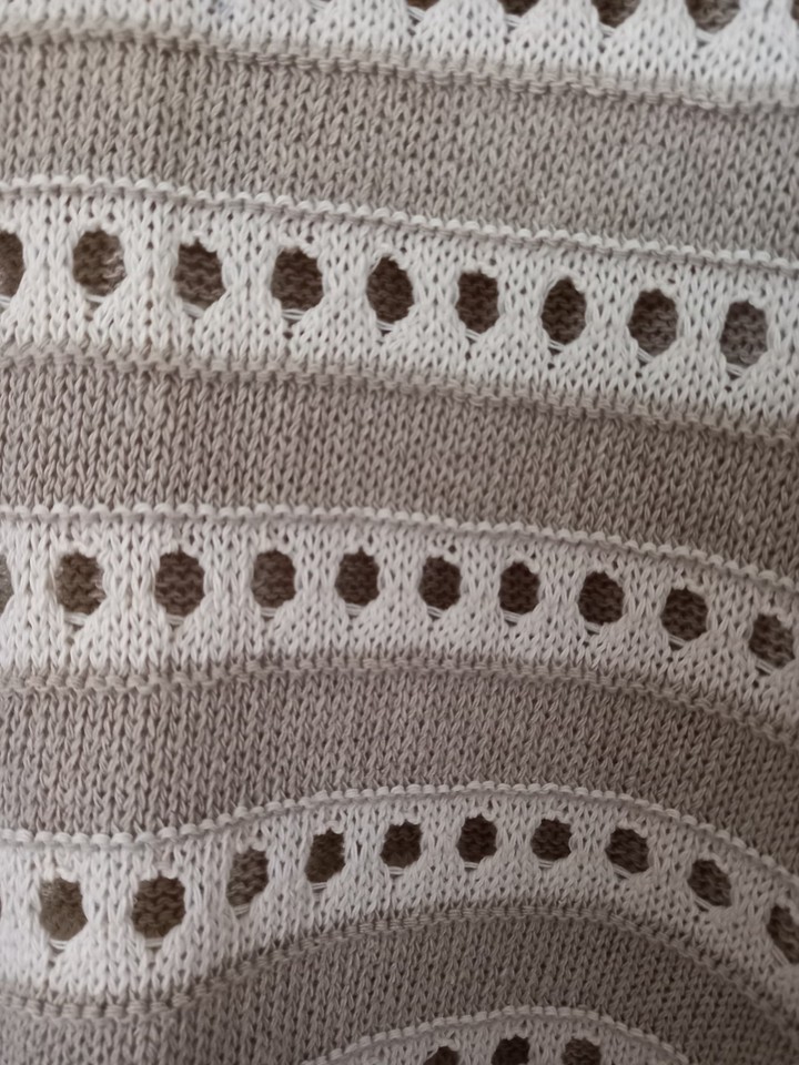 BNWT - Yours Curve - beige mix striped crochet jumper, size UK 26/28 | eBay