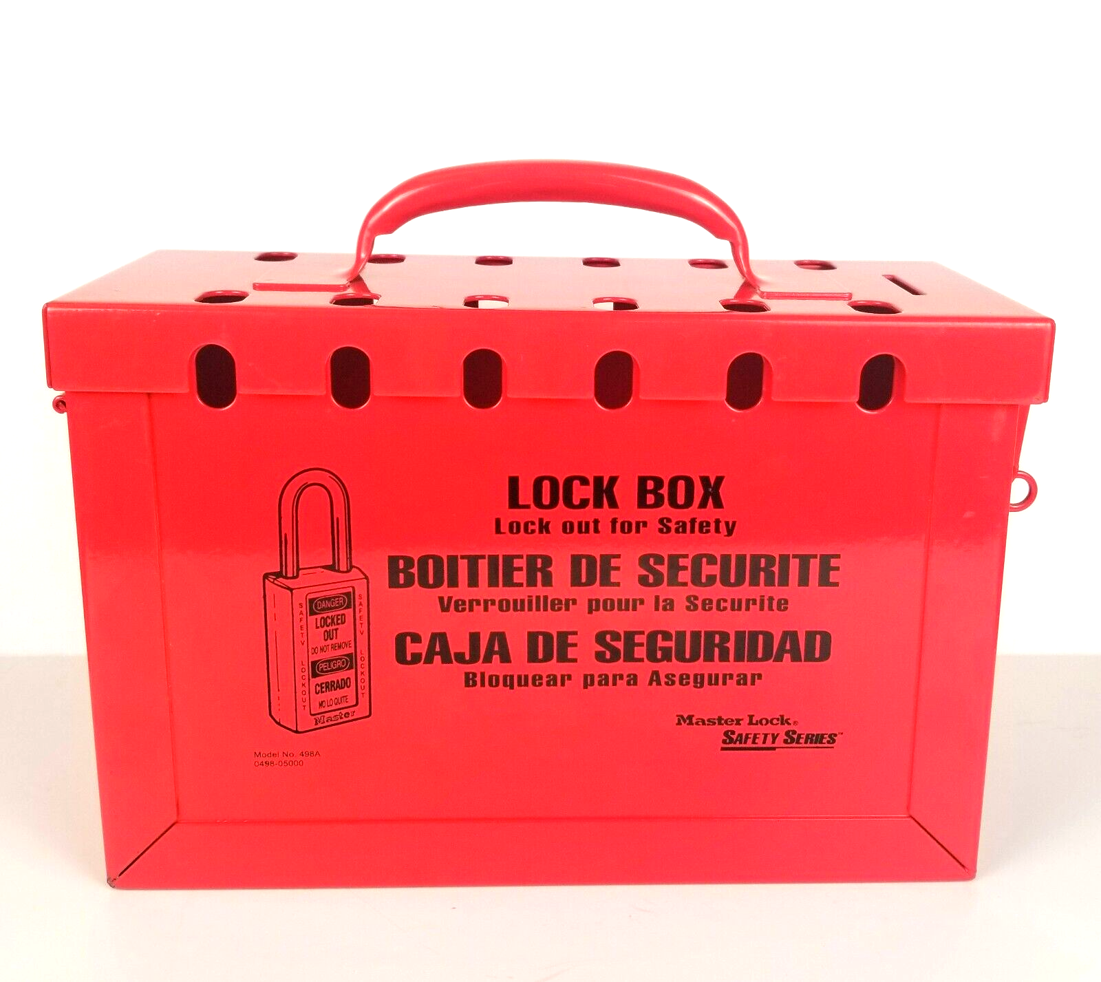MasterLock Portable Lock Box ONLY Lock Out Safety Series 498A - 9" x 6 ...