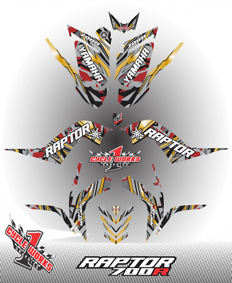 Yamaha Raptor 700R 07 - 12 CUSTOM GRAPHICS KIT DECALS Camom3 | eBay