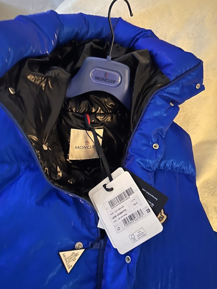 AUTHENTIC MONCLER JACKET Blue Reflective VEST LAWU Personal use | eBay
