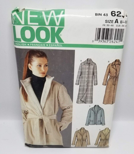 Multiple Length Coats Sewing Pattern by New Look, 6221, Sizes 8-18 | eBay