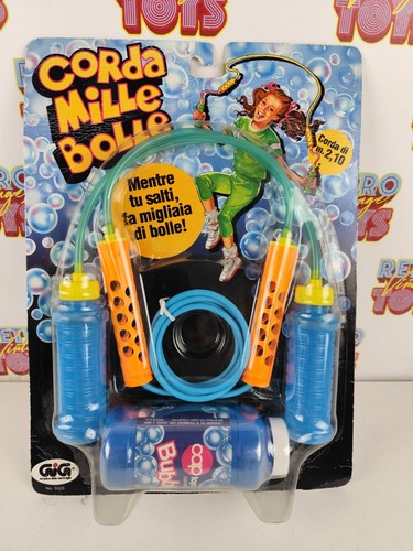 Jump Rope Mille Bolle 2.10 M Gig New Vintage Green Blue Cap Toys 90S ...