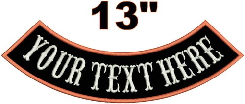 Custom Embroidered 13" Bottom Rocker Patch MC Biker Motorcycle Club ...