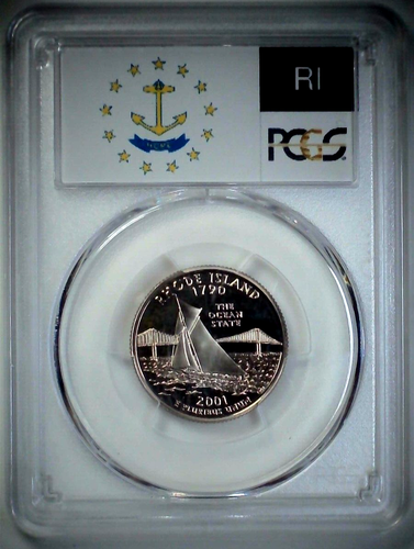 2001-S 25C State Quarter Rhode Island PCGS PR69 DCAM CLAD 23sru0201 | eBay