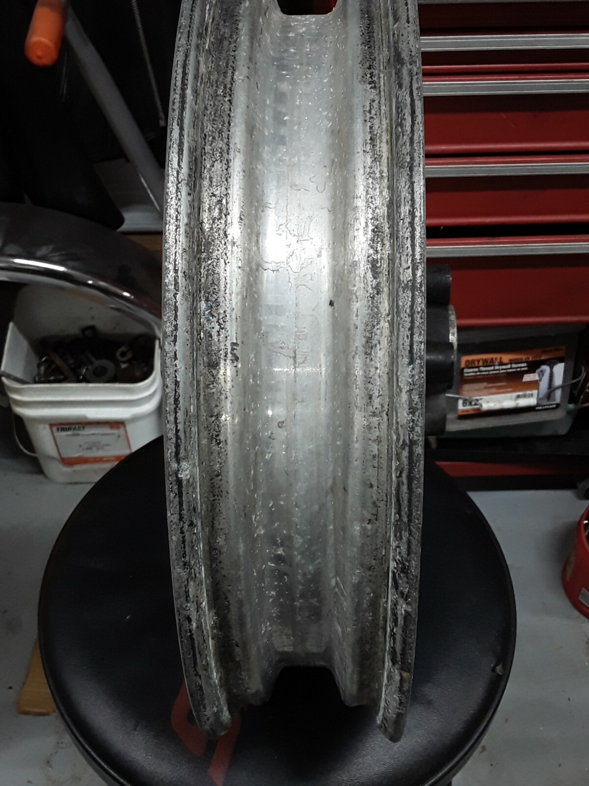STOCK HARLEY EVO FLT CHOPPER DUAL DISC 10 SPOKE MAG 16X3 FOR 1978-1999 ...
