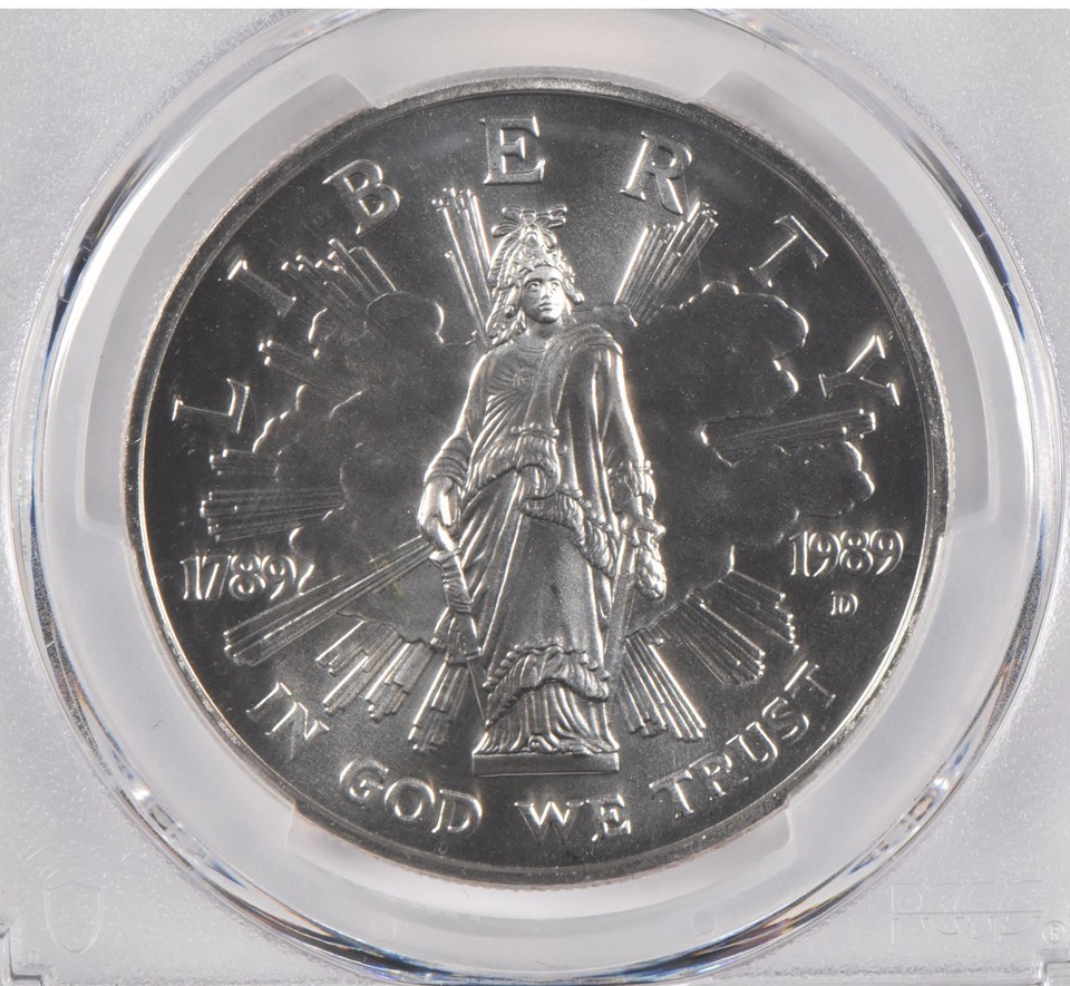 MS70 1989-D Congress Commemorative Silver Dollar PCGS Blue Label | eBay
