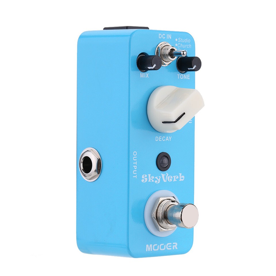 Mooer Sky Verb Reverb Guitar Effect Pedal Church / Studio / Plate 3 ...
